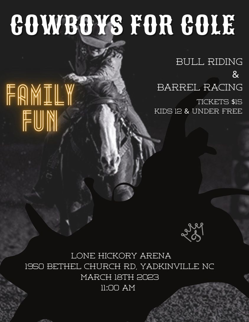 SATURDAY, MARCH 18, 11:00am – HIGH COUNTRY RODEO/COWBOYS FOR COLE ...